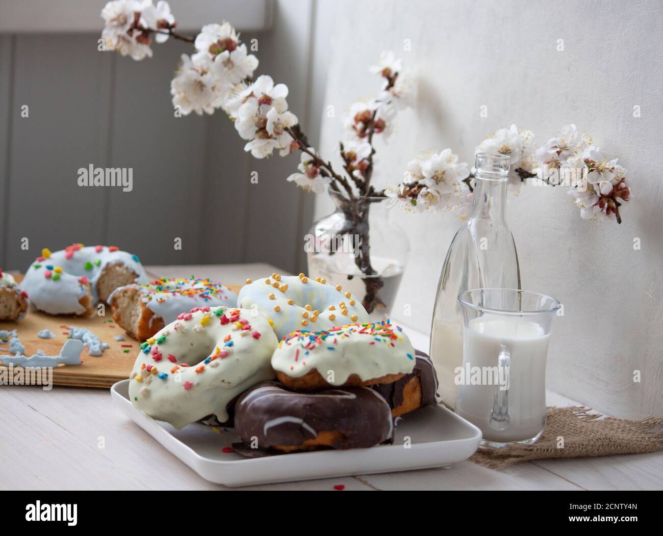 donut, polish donut, classic donut, old-fashioned donut, one donut with ...