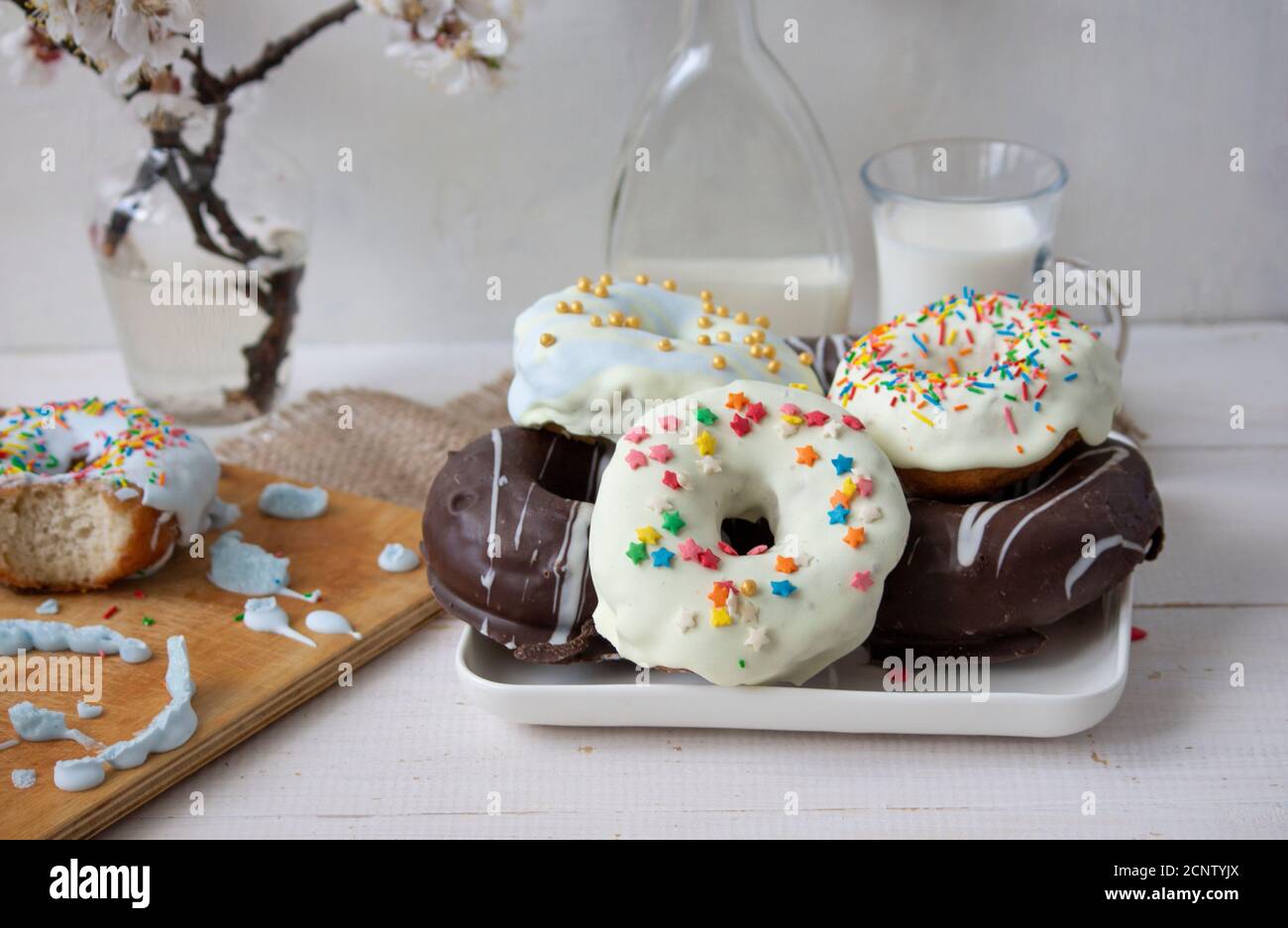 donut, polish donut, classic donut, old-fashioned donut, one donut with ...