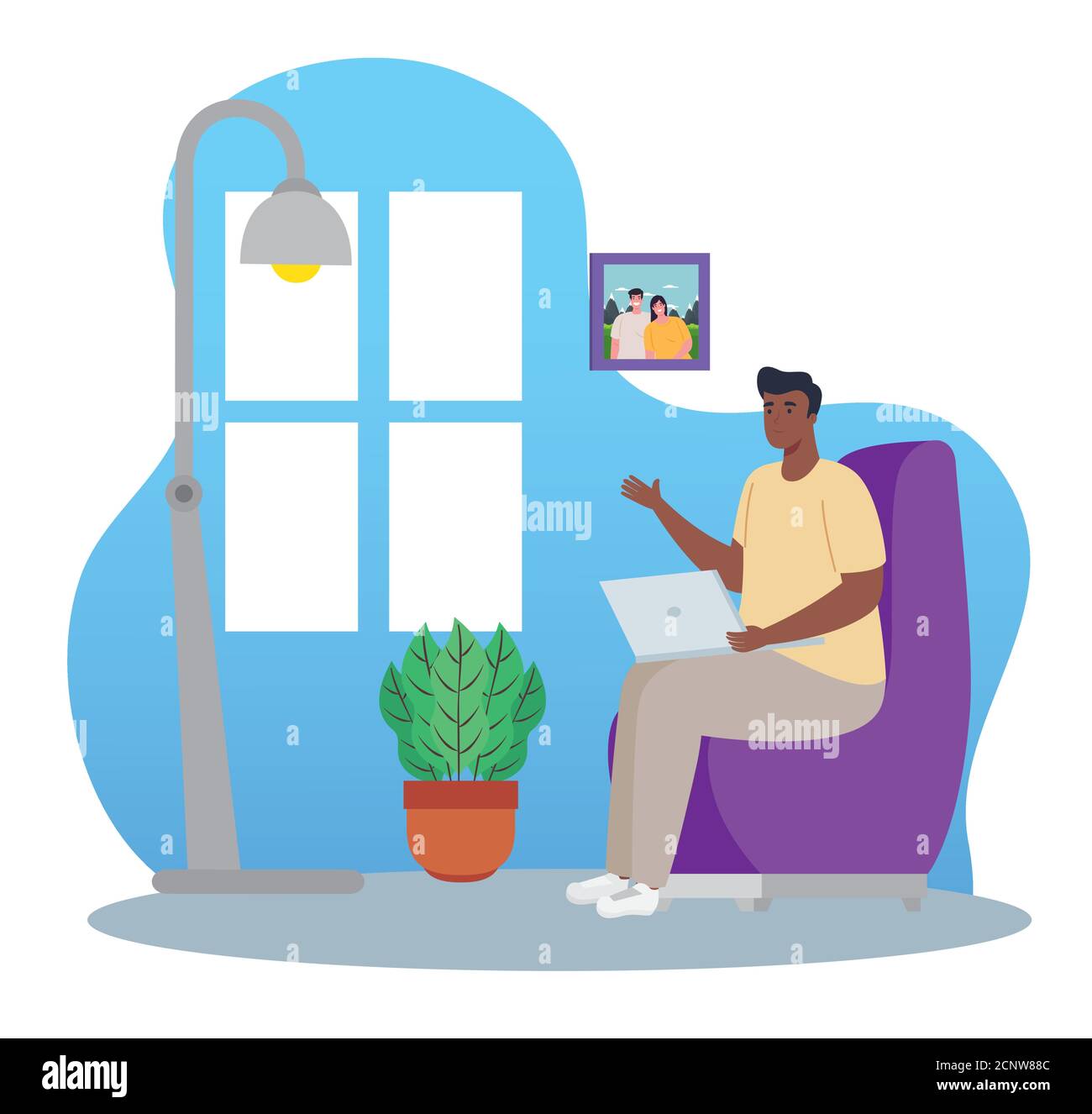 Teleworking resources Stock Vector Images - Alamy