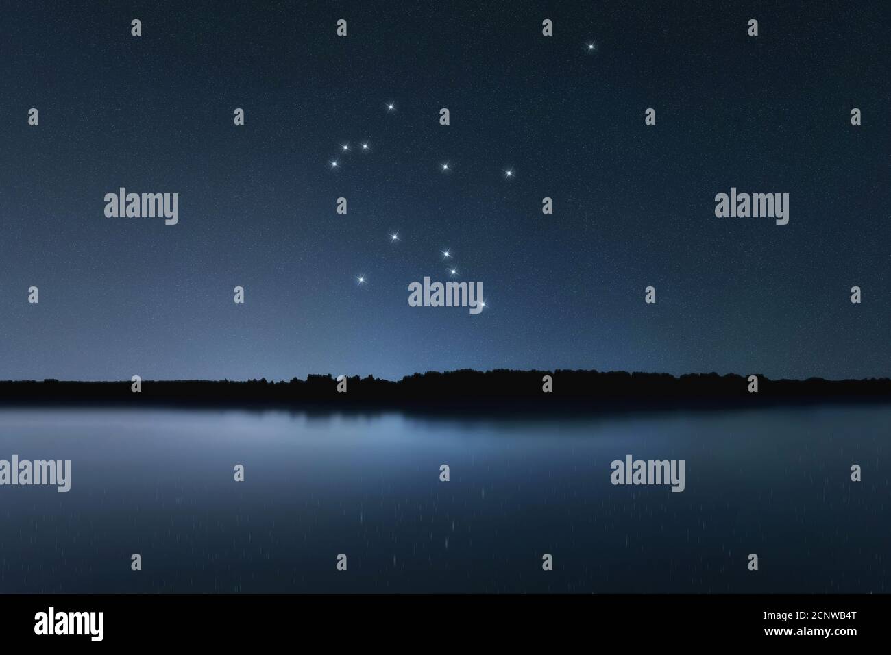 Aquarius star constellation, Night sky, Cluster of stars, Deep space ...