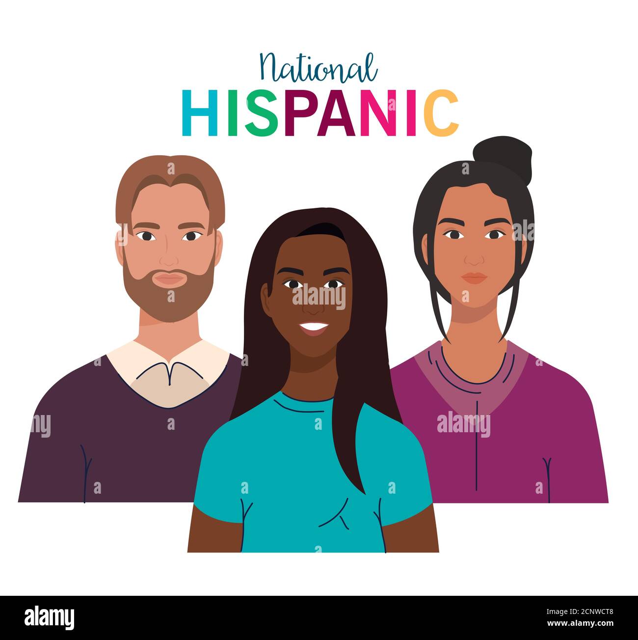 national hispanic heritage month, and people together, diversity and ...