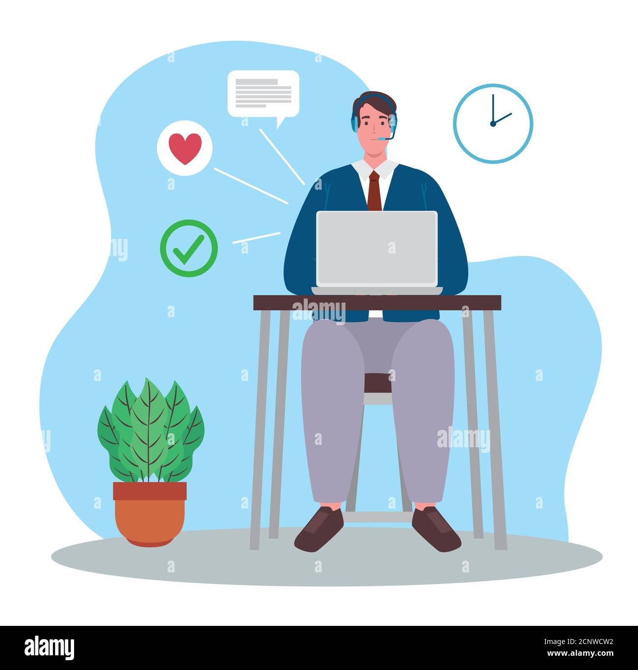 Teleworking resources Stock Vector Images - Alamy
