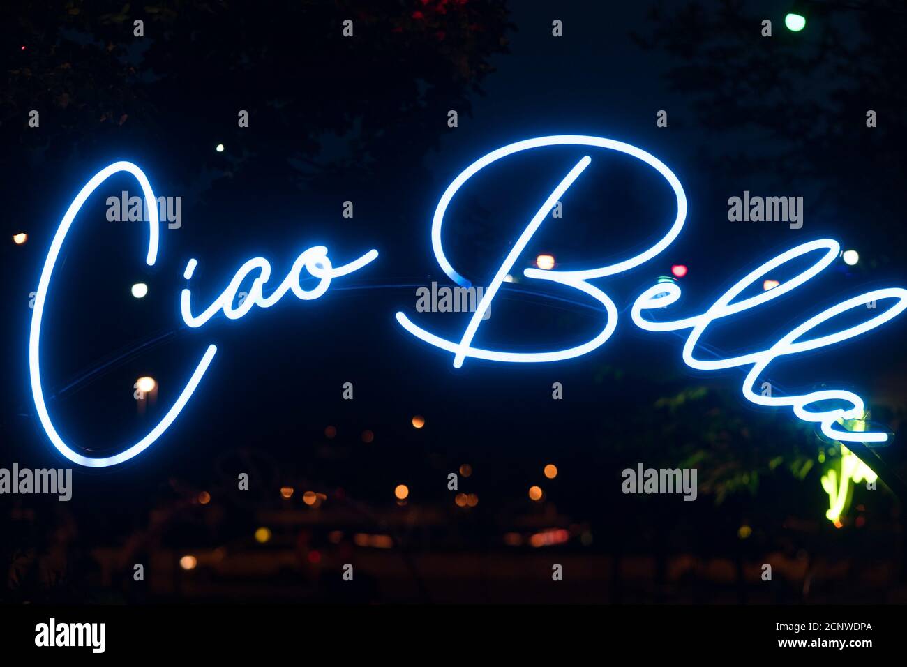 Budapest, Hungary, In the picture: Bar Ciao Bella, neon sign Stock ...