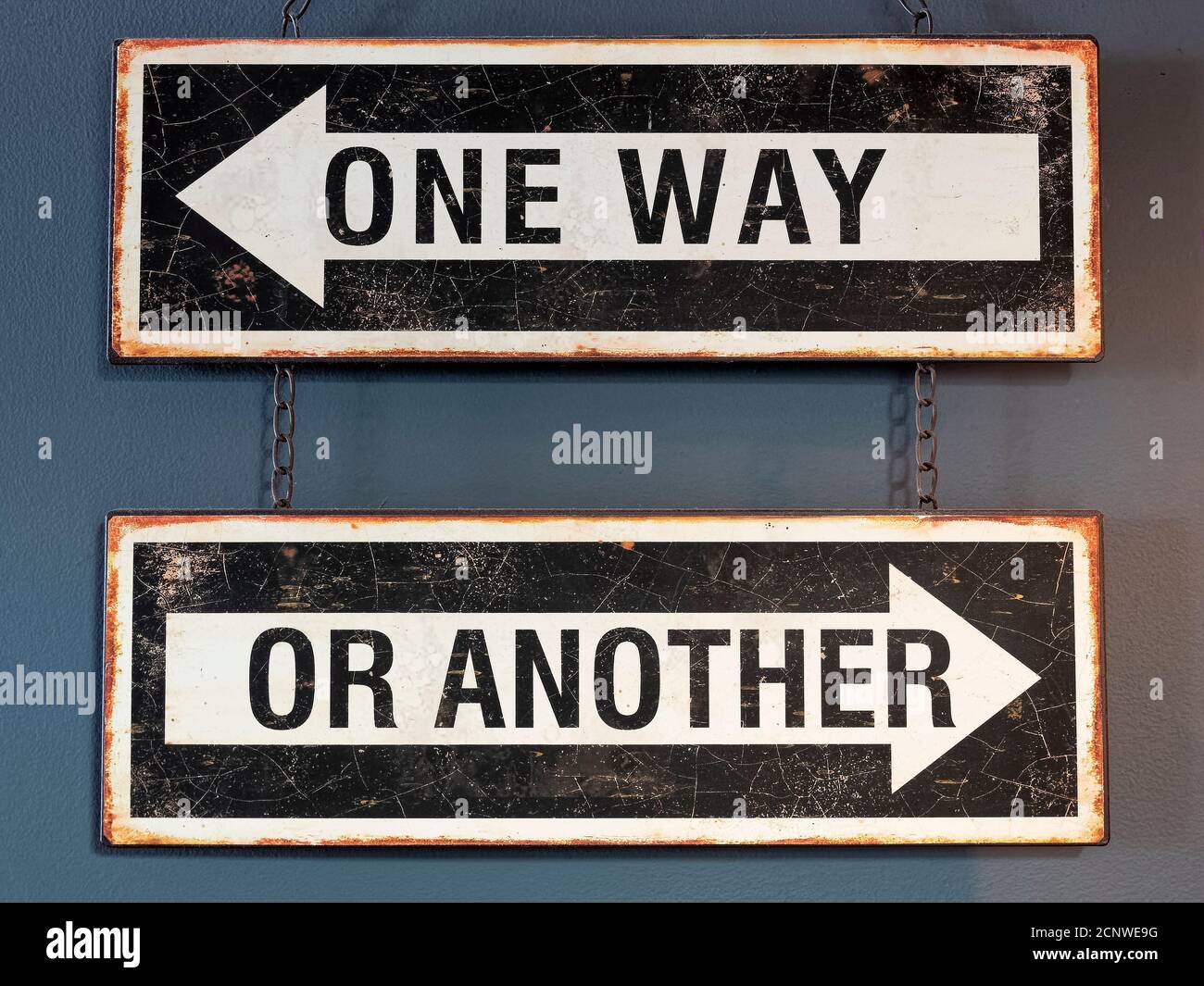 One Way / directional traffic signs Stock Photo - Alamy