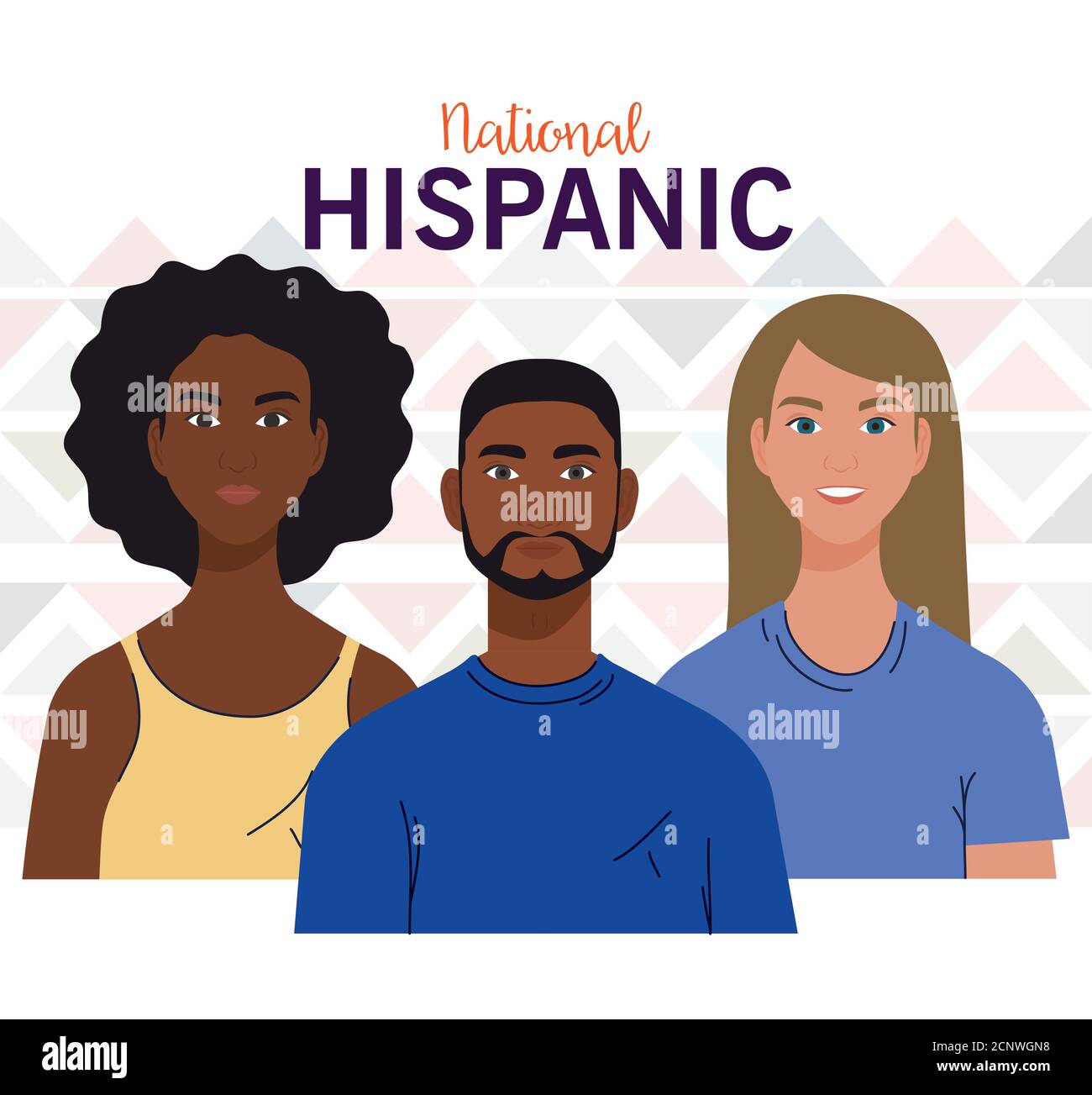 national hispanic heritage month, with people together, diversity and ...
