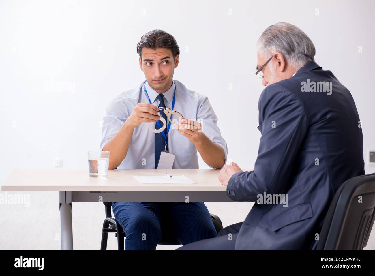Jail Inmate Meeting With His Lawyer High Resolution Stock Photography ...