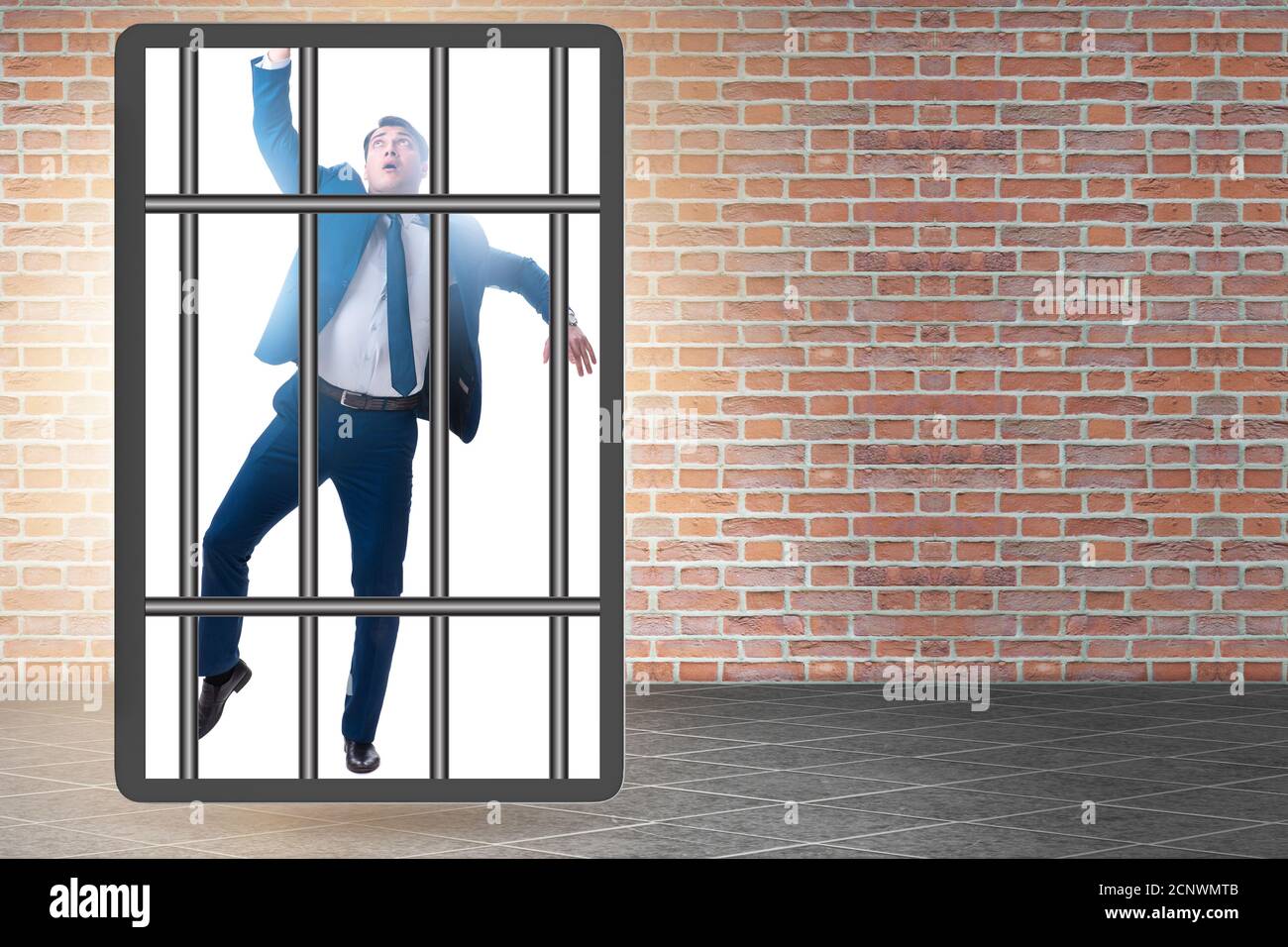 Online and internet dependency concept with businessman Stock Photo - Alamy