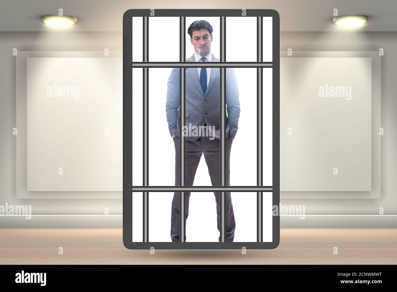 Online and internet dependency concept with businessman Stock Photo - Alamy