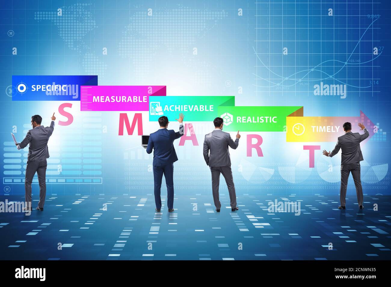 Concept of SMART objectives in the performance management Stock Photo ...