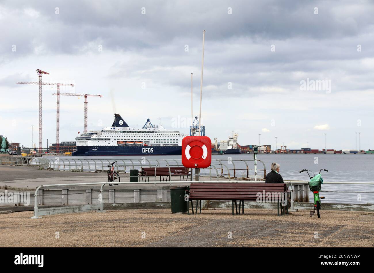 DFDS Ship at the Port of Copenhagen Stock Photo - Alamy