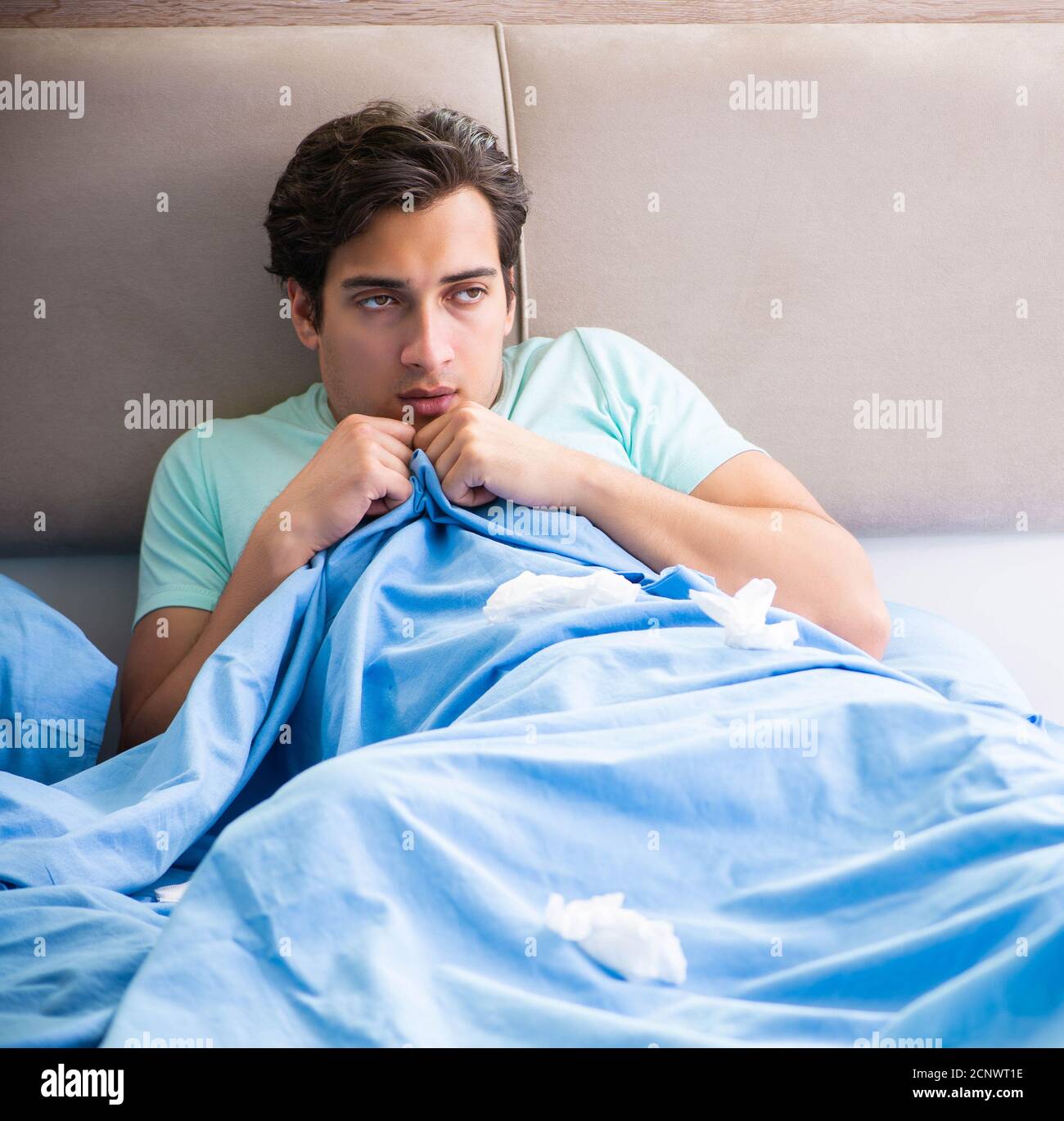 The man suffering from sleeping disorder and insomnia Stock Photo - Alamy