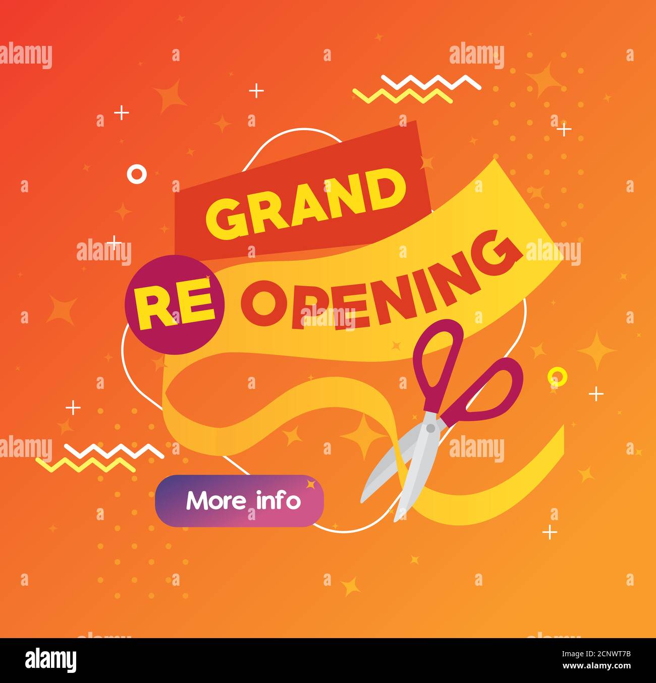 grand reopening online with scissor Stock Vector Image & Art - Alamy