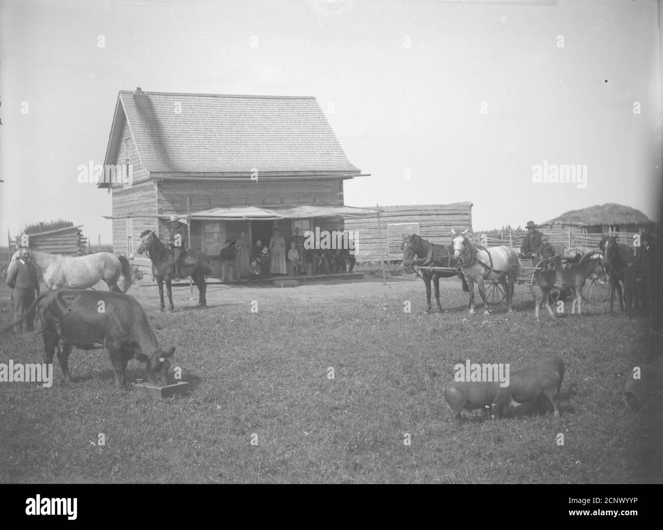 Vintage Homestead Black and White Stock Photos & Images - Alamy