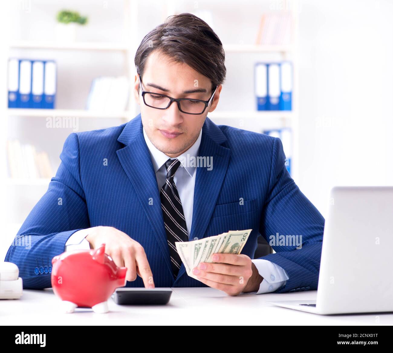 Finance budget thinking Cut Out Stock Images & Pictures - Alamy