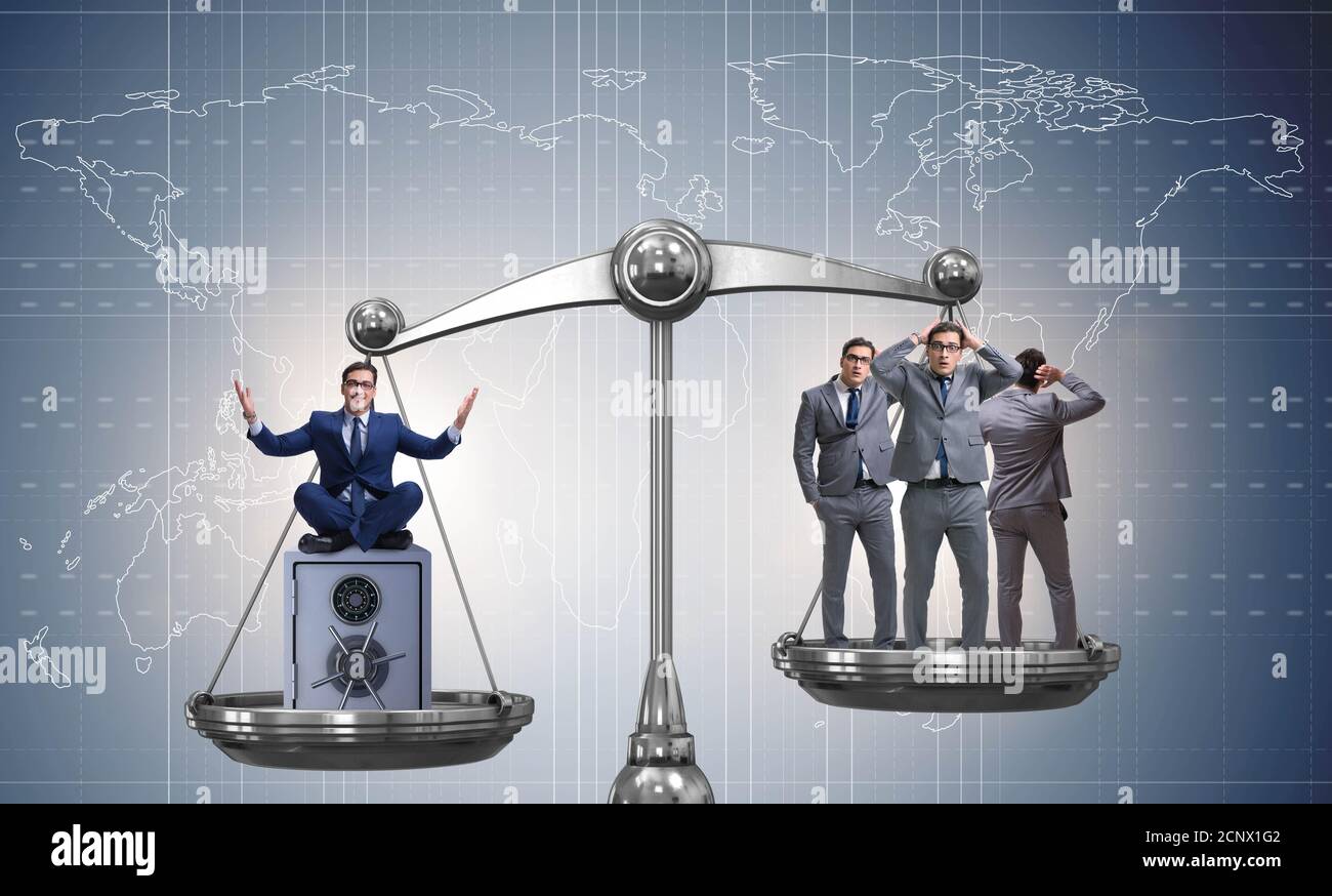 The difference between rich and poor people concept Stock Photo - Alamy