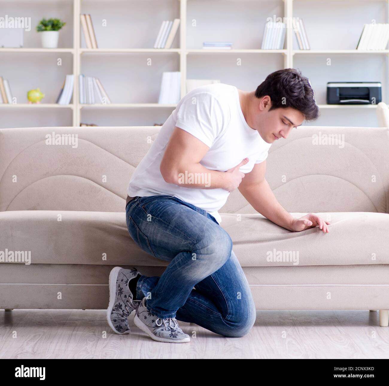 The man suffering from sick stomach and vomiting Stock Photo - Alamy