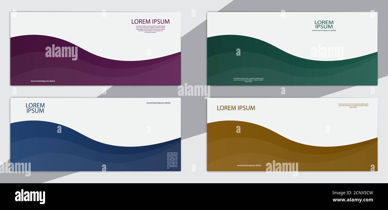 set of dark banners with geometric shapes. Color vector illustration ...