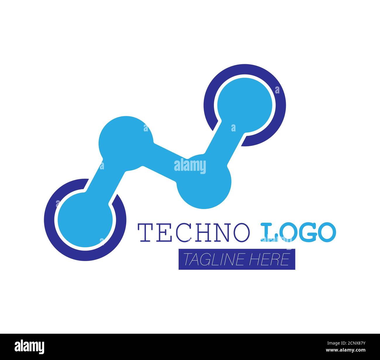 Techno logo. High-tech and innovative business. Simple vector ...