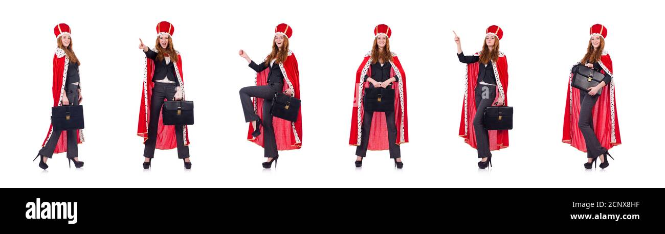 Posing as queen crown Cut Out Stock Images & Pictures - Alamy
