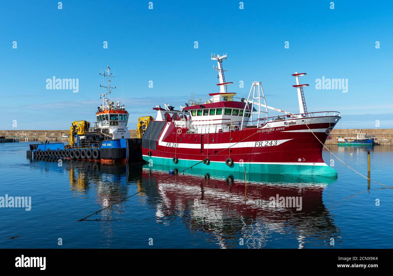 Buckie Harbour, Moray, UK. 18th Sep, 2020. UK. This is the scene of ...