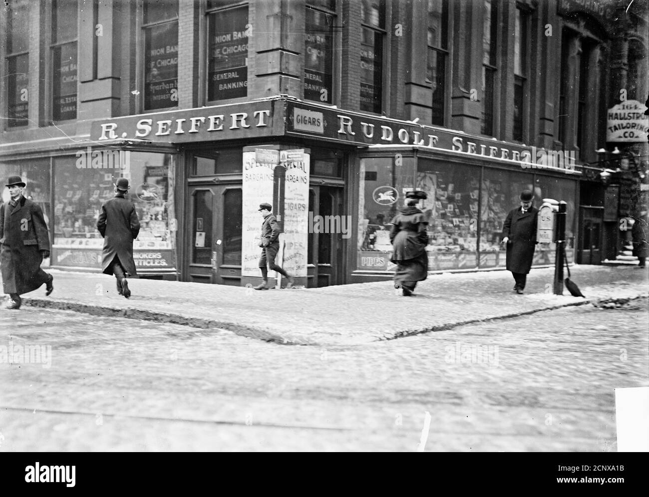 Exterior view of street level bay windows at the Rudolf Seifert cigar ...