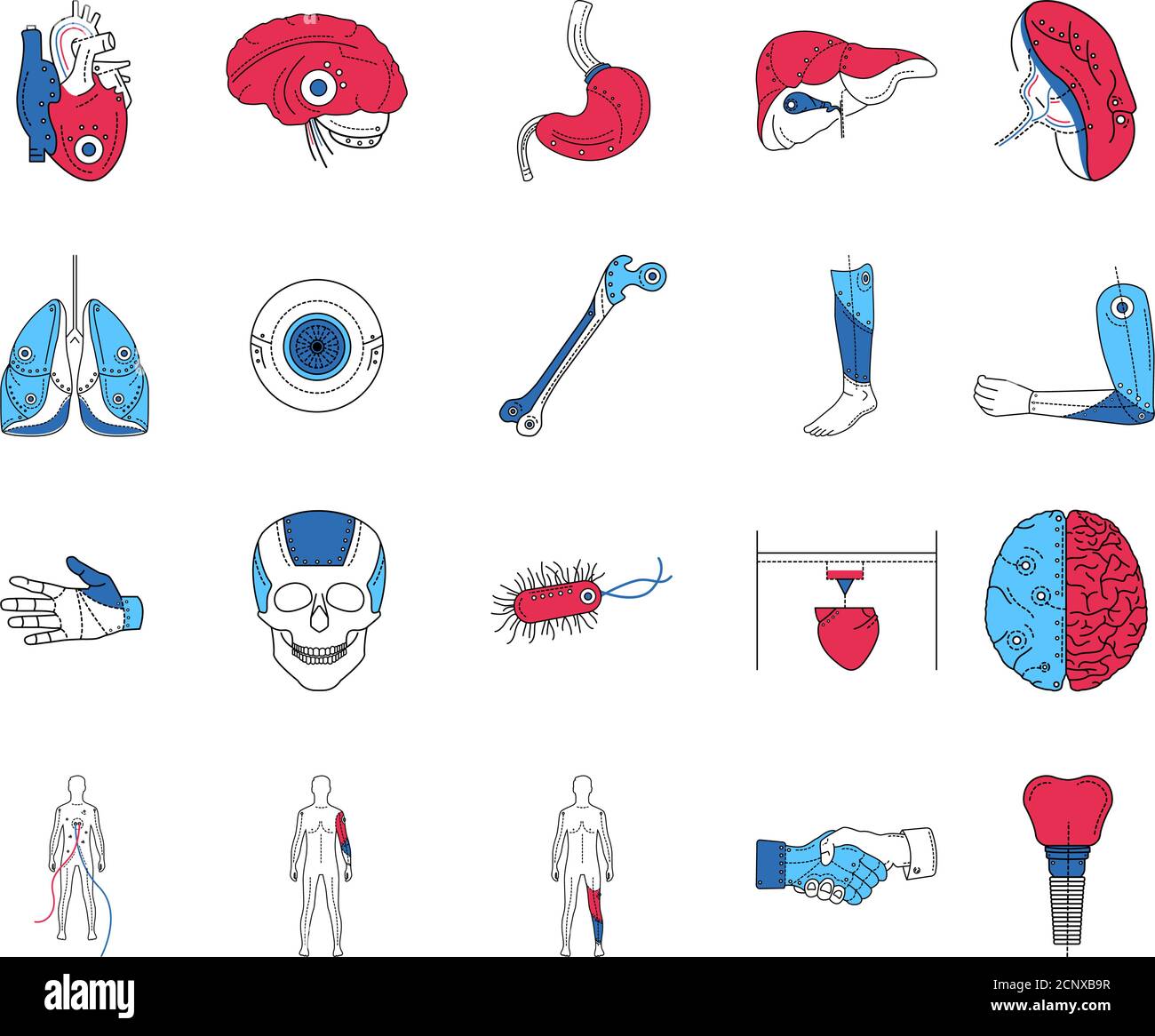 Human body parts icons hi-res stock photography and images - Alamy