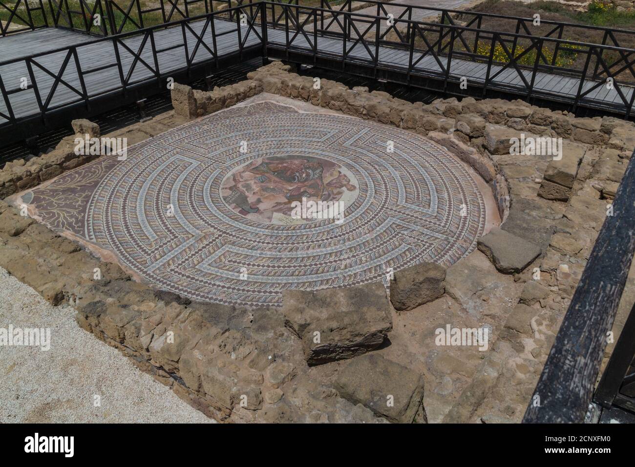 House of Theseus, Roman villa ruins at Kato Paphos Archaeological Park ...