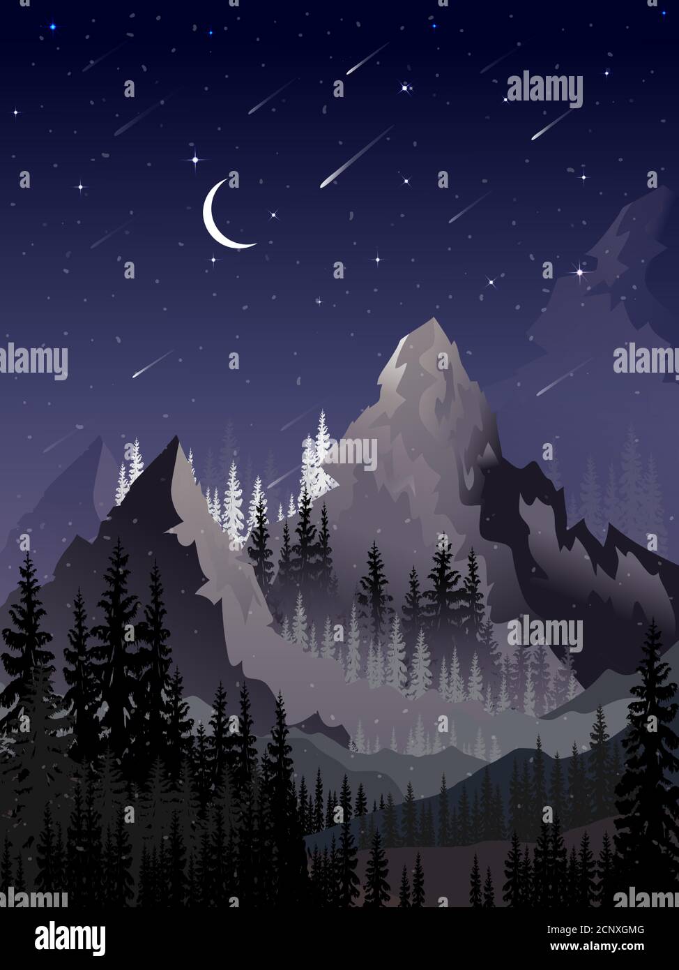 Vertical landscape illumination Stock Vector Images - Alamy