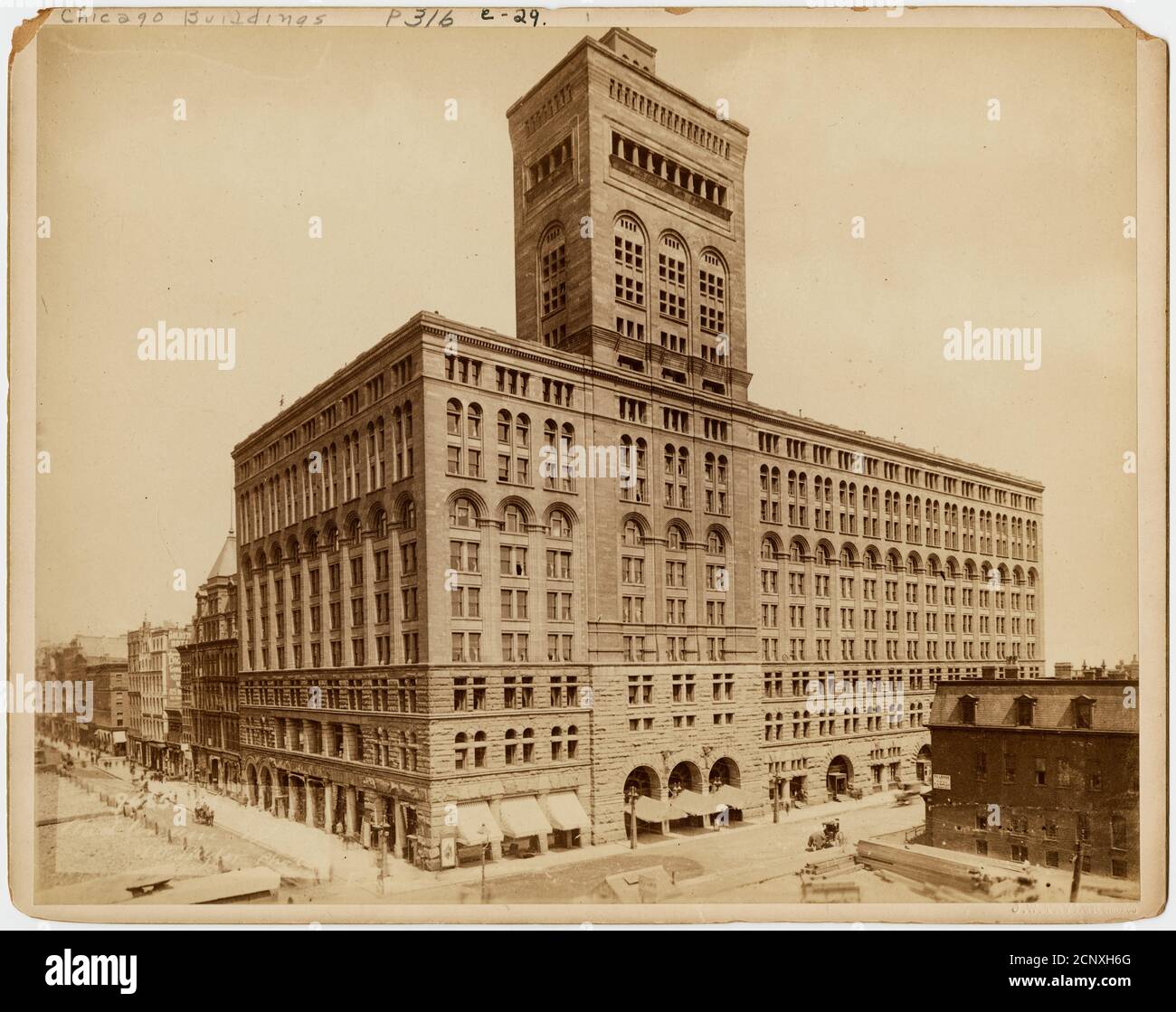 The Auditorium Building, exterior view from the southwest, from ...