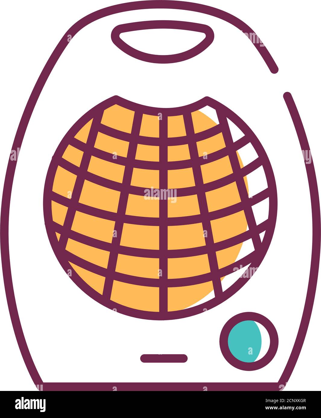 Electric heater for home color line icon on white background. Home ...