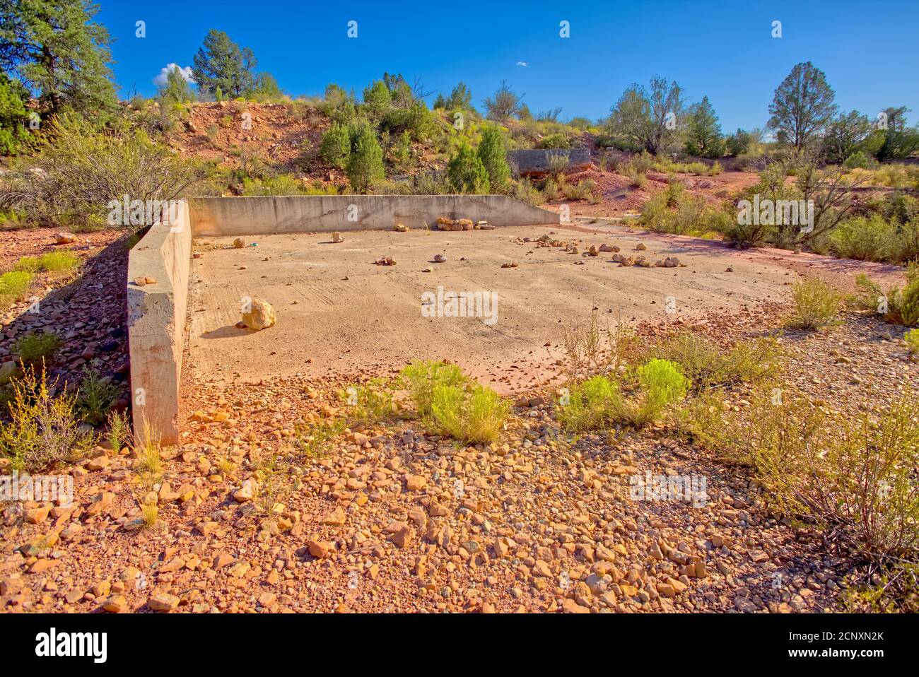 The ruins of a long abandoned copper mine near Bear Sliding Campsite ...
