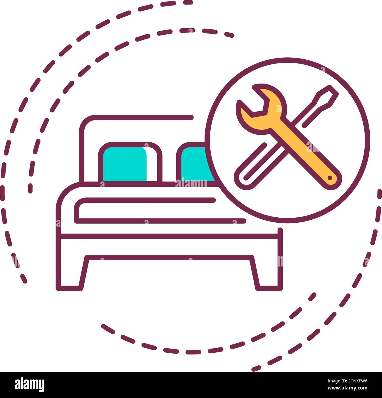 Furniture Assembly color line icon. Handyman services. Pictogram for ...