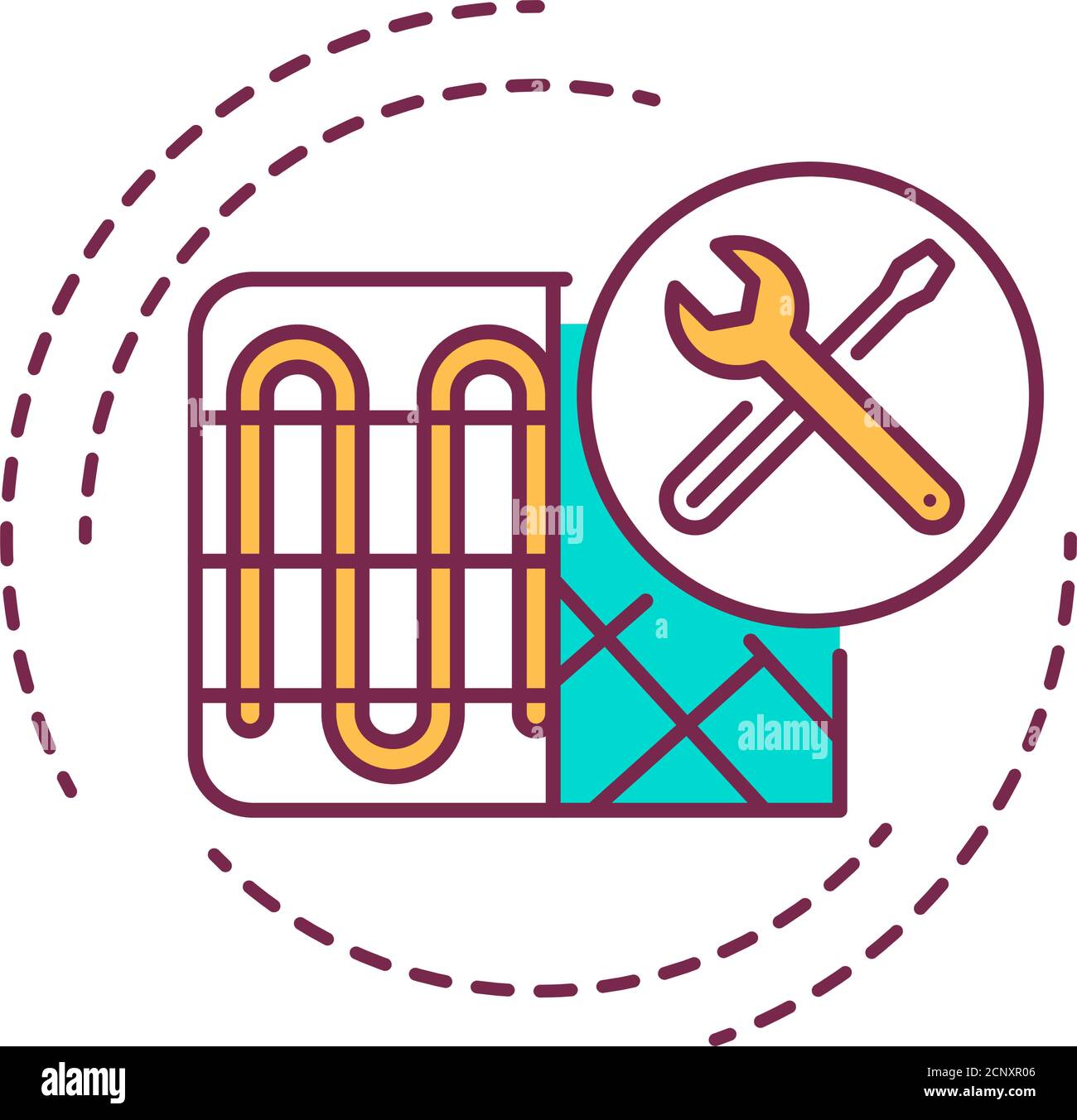 Central heating design Stock Vector Images - Alamy