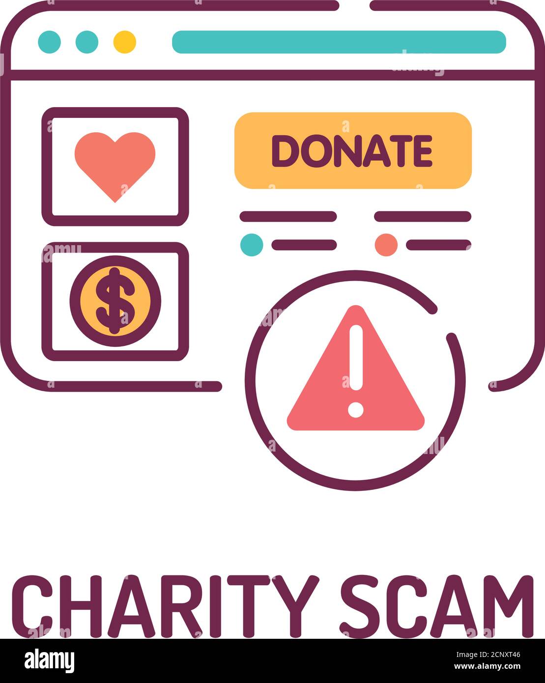 Charity scam Stock Vector Images - Alamy