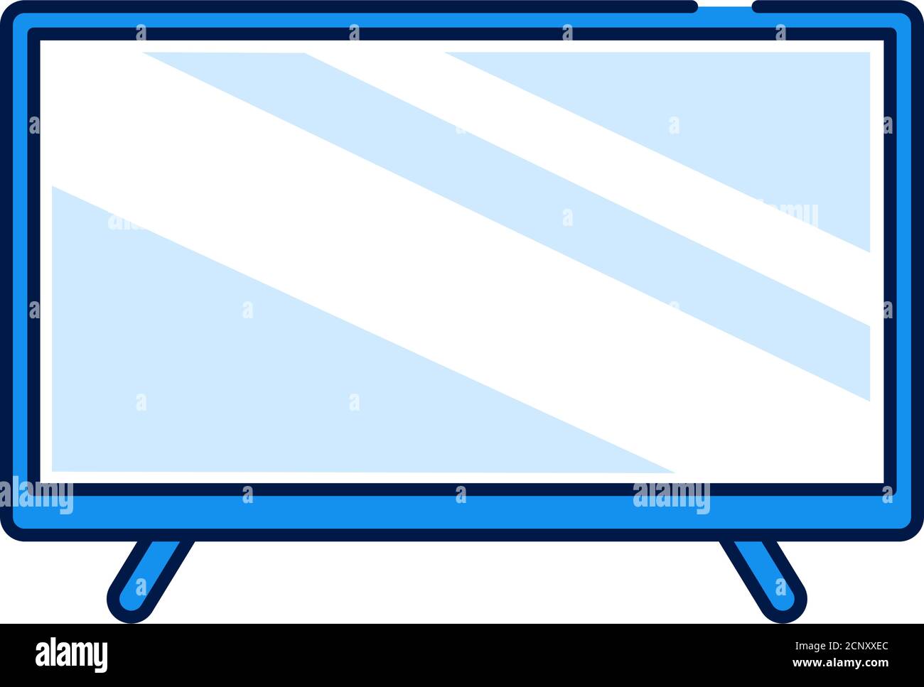 TV display color line icon. Electronic device. Pictogram for web page ...