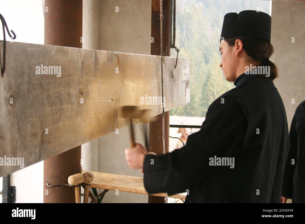 Wooden semantron hi-res stock photography and images - Alamy