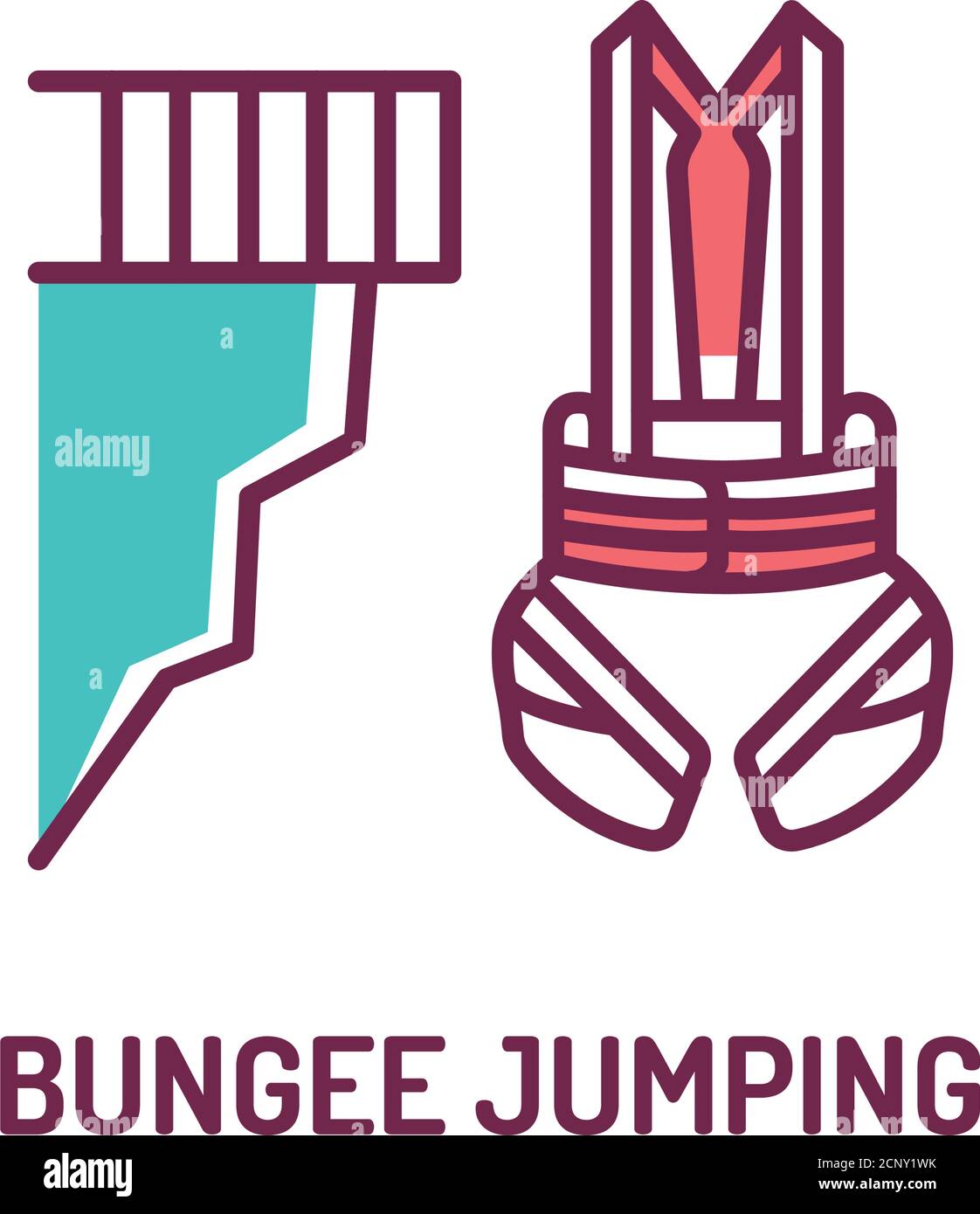 Bungee jumping line icon Cut Out Stock Images & Pictures - Alamy