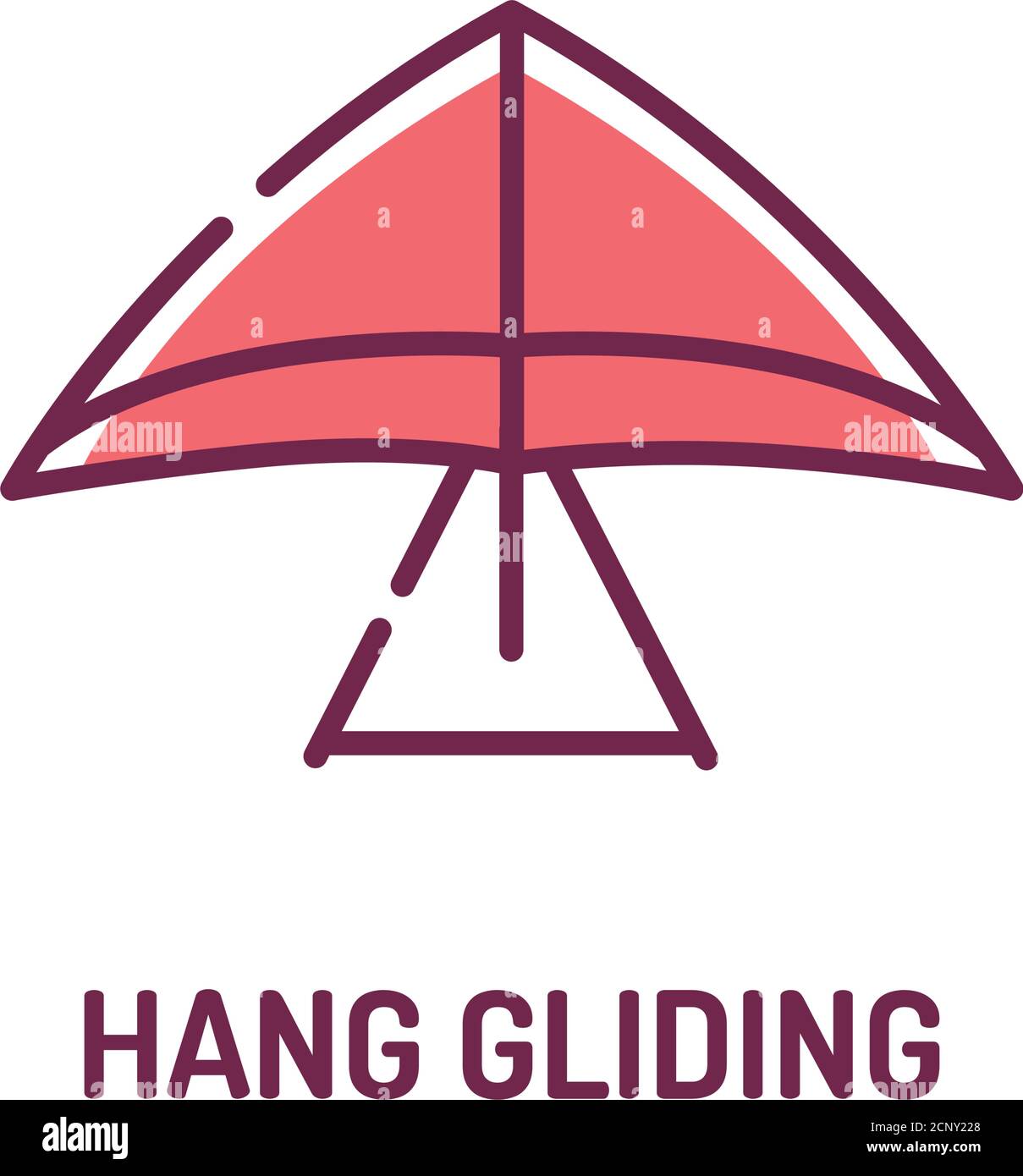 Hang gliding icon outline Stock Vector Images - Alamy