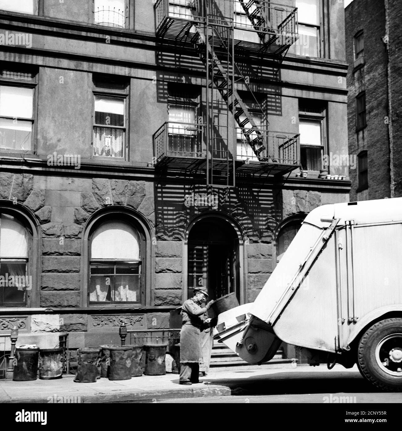 Trash collection Black and White Stock Photos & Images - Alamy