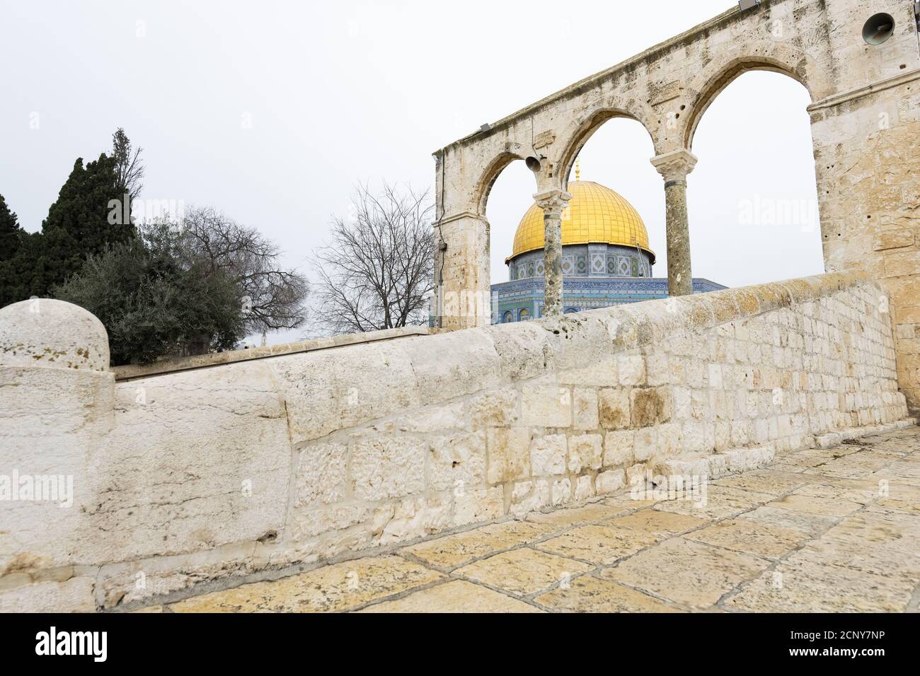 Stunning view of the Dome of the Rock in Jerusalem. The Dome of the ...