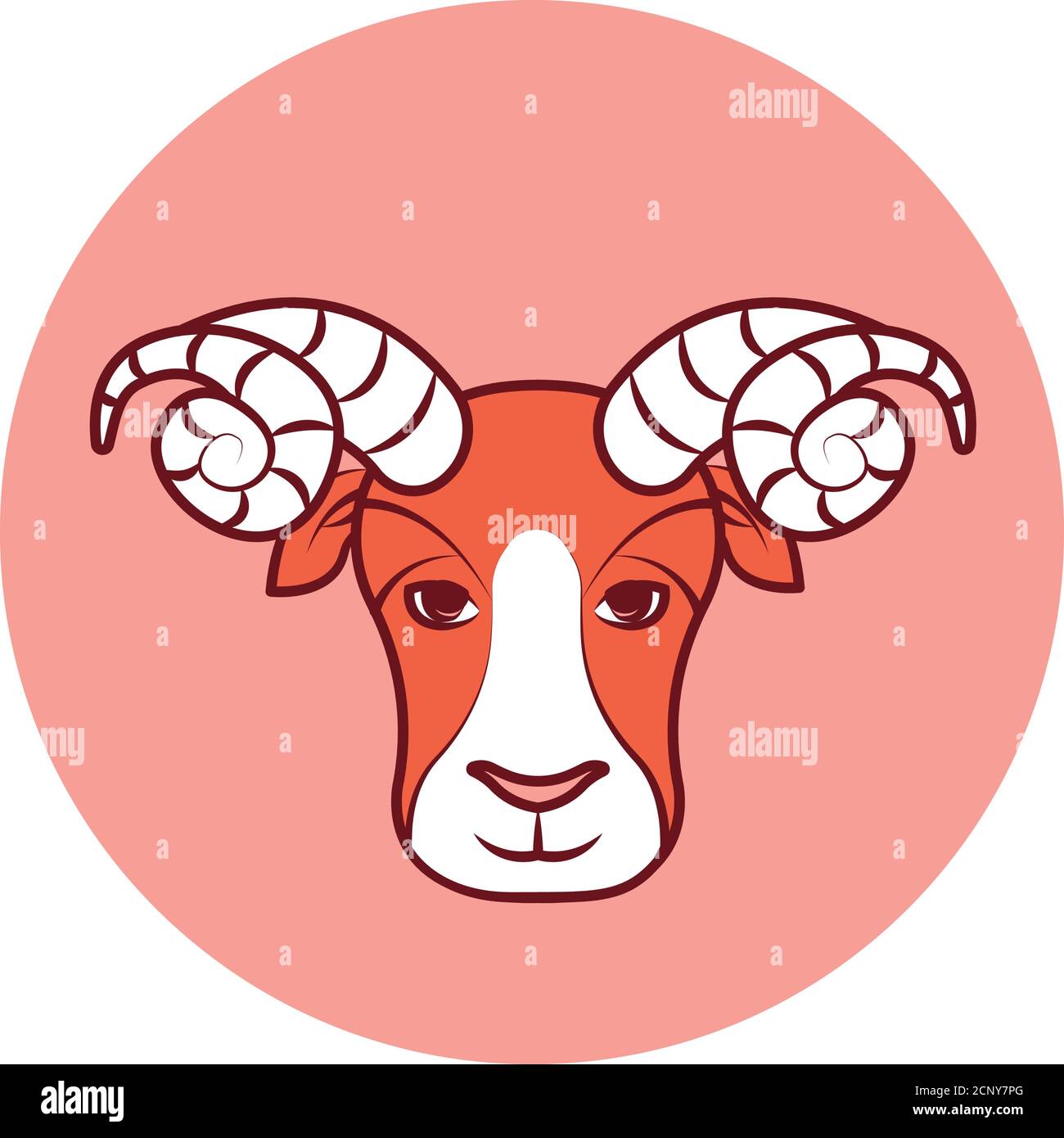 Aries color line icon. Zodiac sign. Astrology and horoscope ...