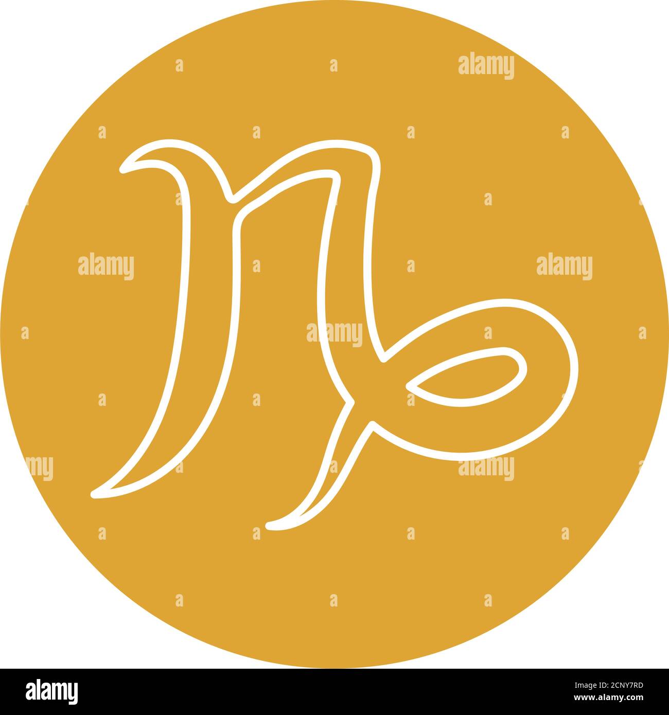 Capricorn color line icon. Zodiac sign. Astrology and horoscope ...