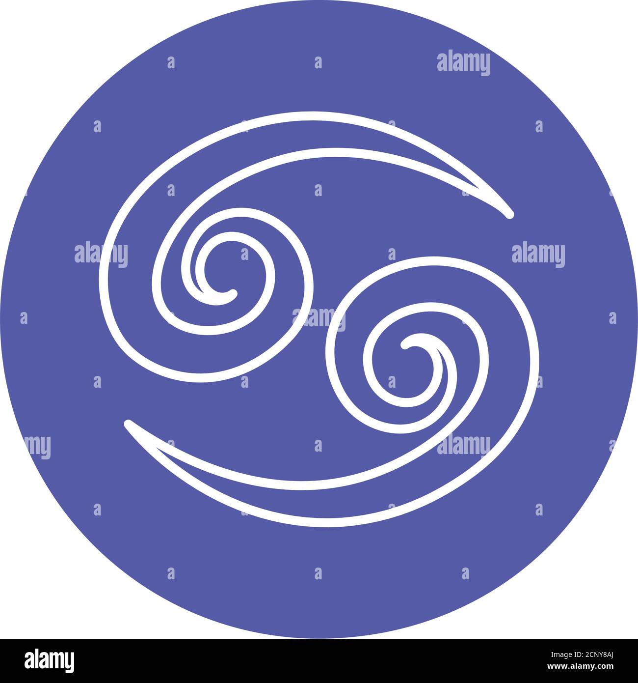 Cancer color line icon. Zodiac sign. Astrology and horoscope ...