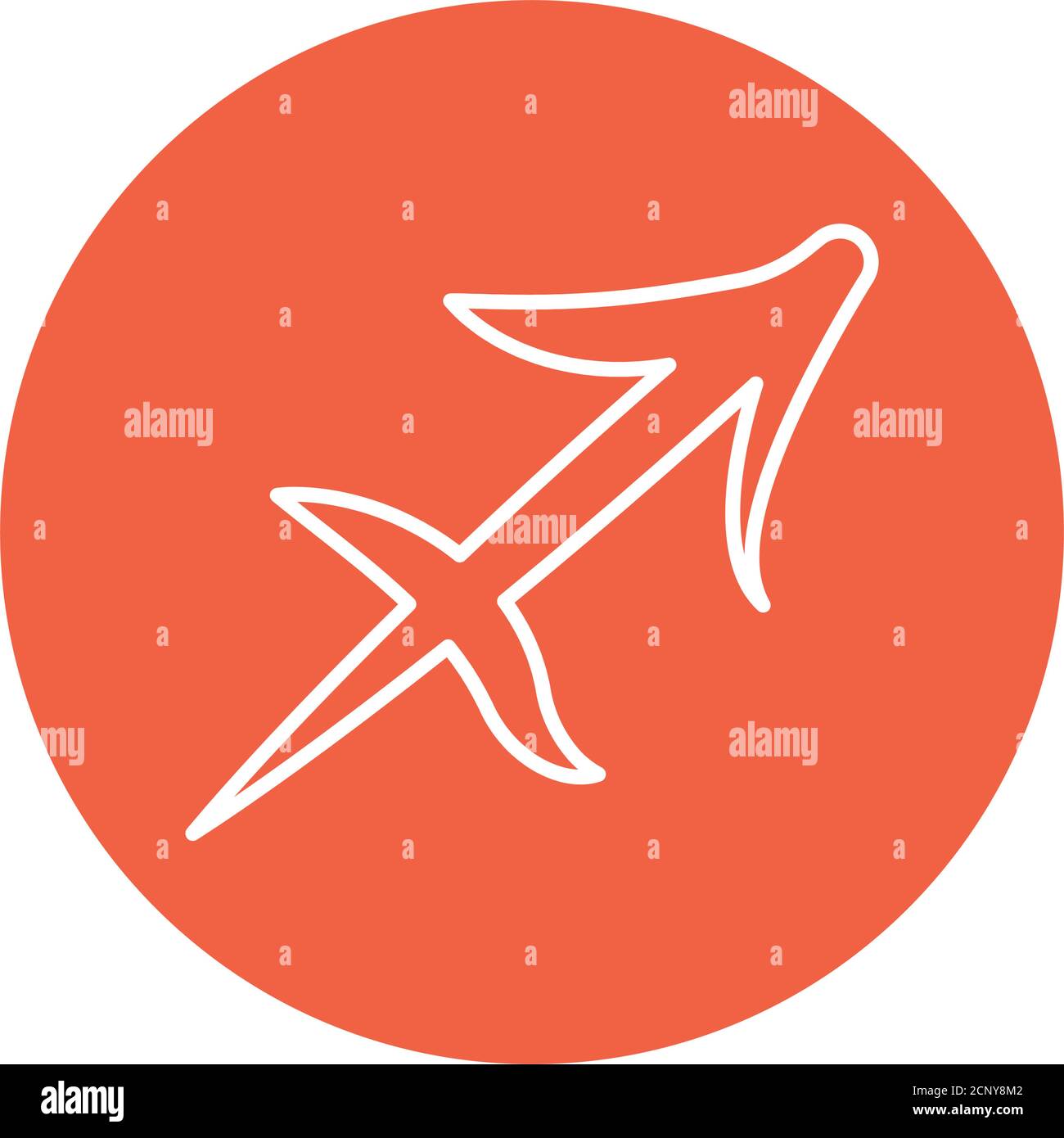 Sagittarius color line icon. Zodiac sign. Astrology and horoscope ...