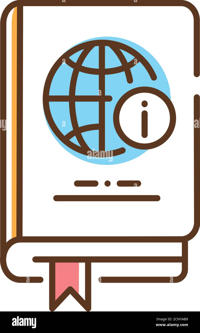 Encyclopedia color line icon. Summaries of knowledge either from all ...