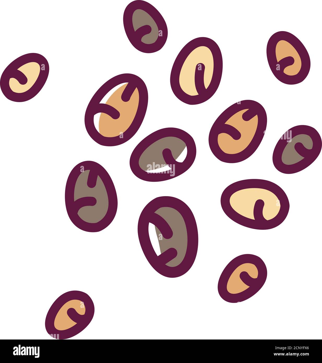 Chia color line icon. ontain essential trace elements and minerals. One ...