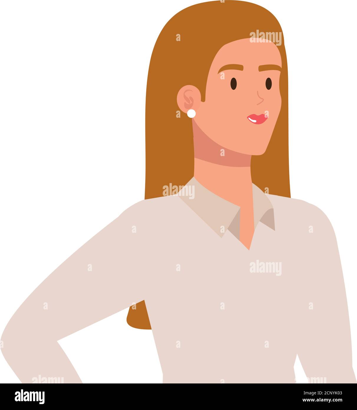 woman cartoon with white shirt vector design Stock Vector Image & Art ...