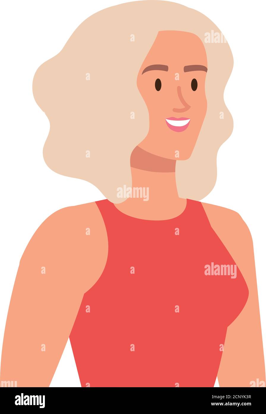 woman cartoon with red shirt vector design Stock Vector Image & Art - Alamy