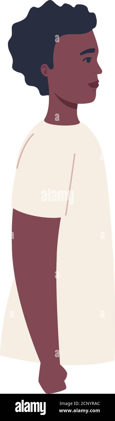 Side view natural male Stock Vector Images - Alamy