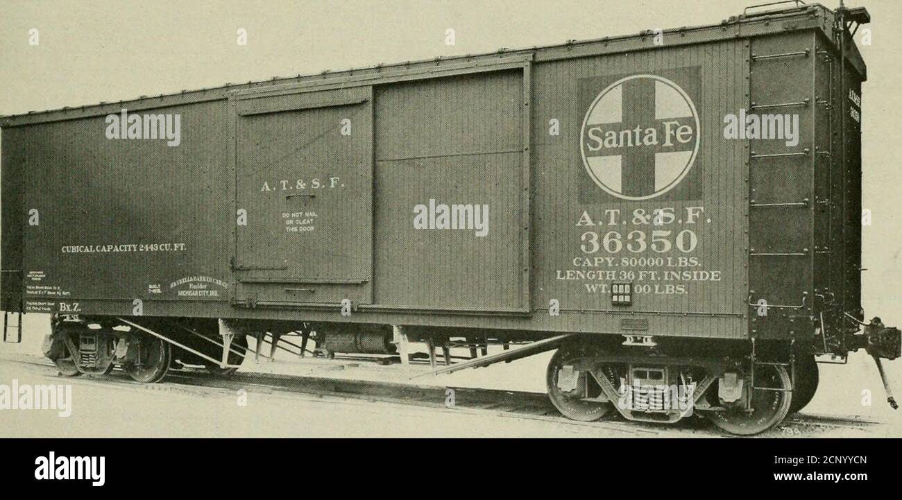 . Railway mechanical engineer . Santa Fe Box Cars underframe, and weigh ...